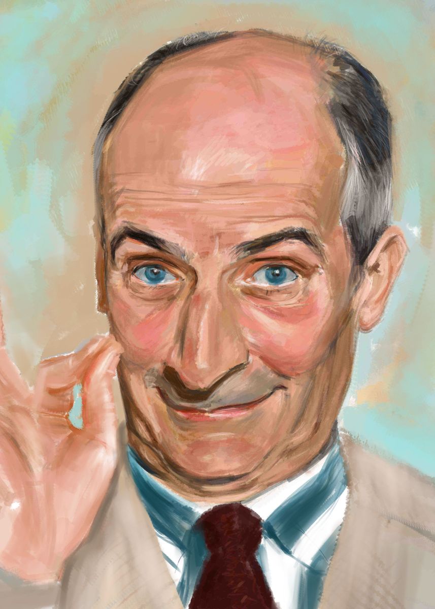' portrait of Louis de Fune' Poster, picture, metal print, paint by ...