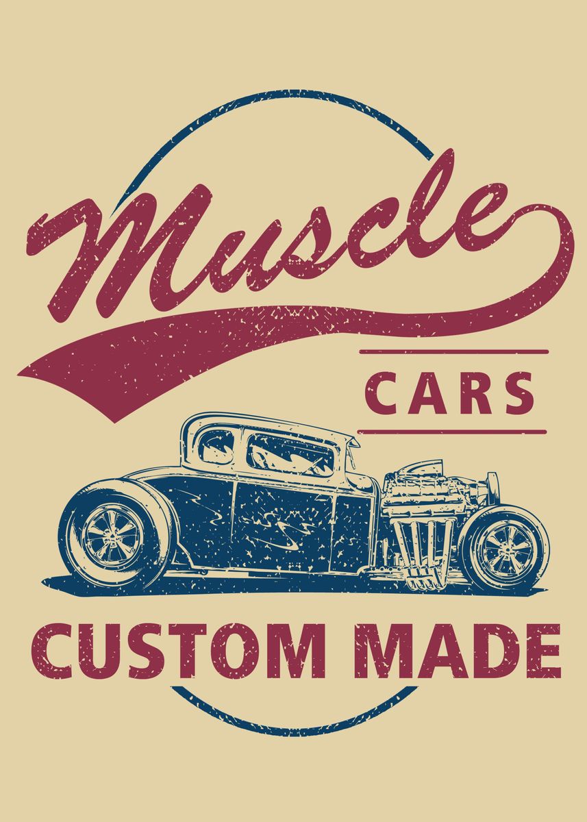 'Muscle Car' Poster by Glen Noicces | Displate