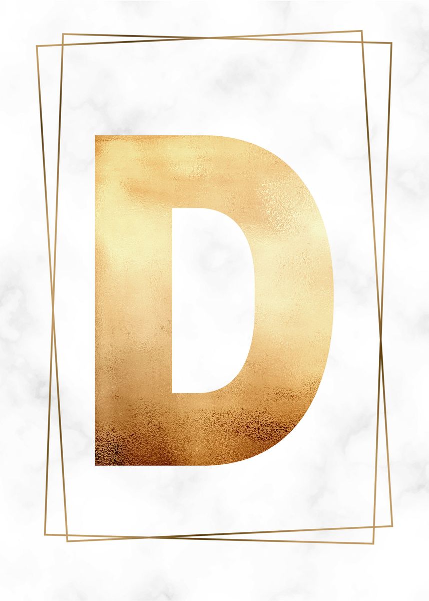 'LETTER D' Poster, picture, metal print, paint by EKGH ArtStudio | Displate