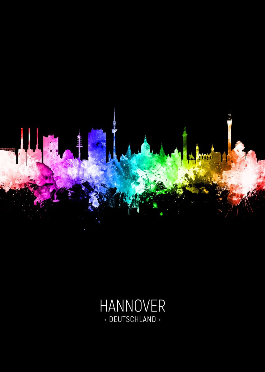 'Hannover Germany Skyline' Poster by Michael Tompsett | Displate