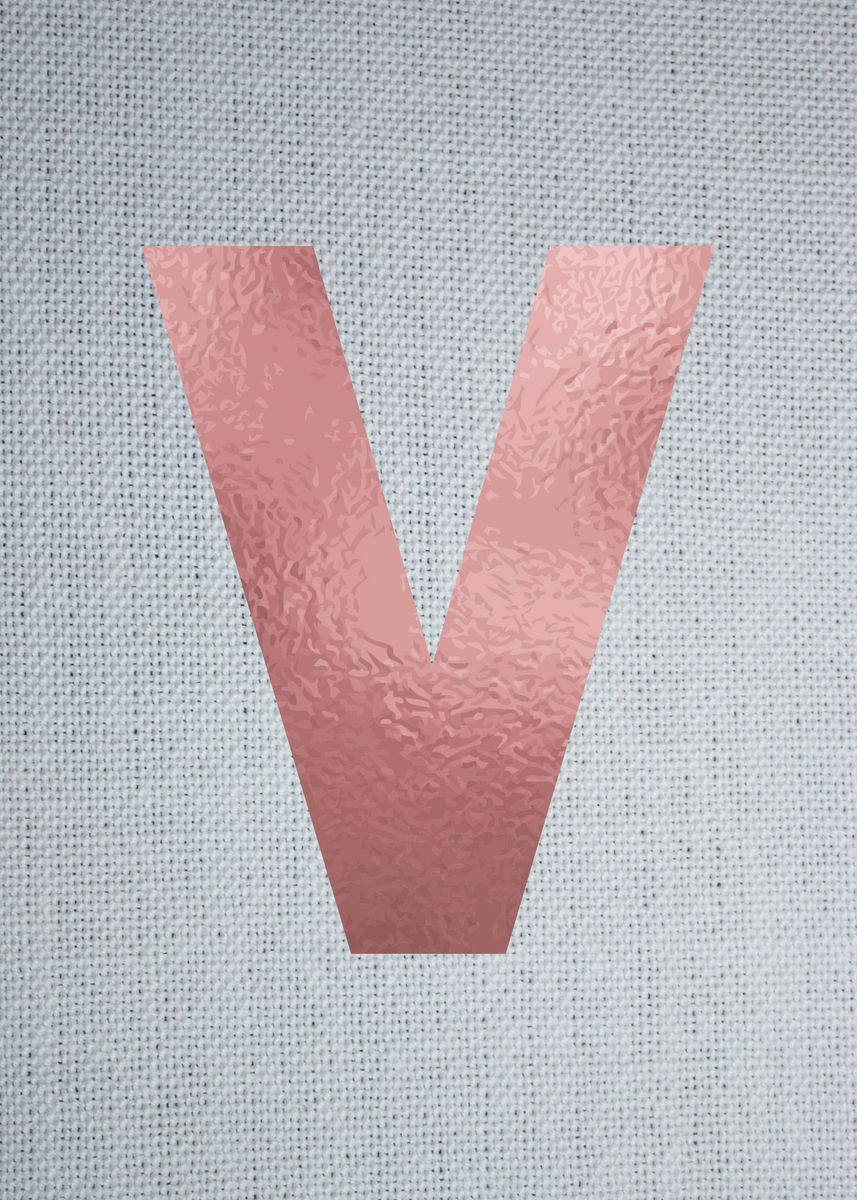 'LETTER V' Poster, picture, metal print, paint by EKGH ArtStudio | Displate