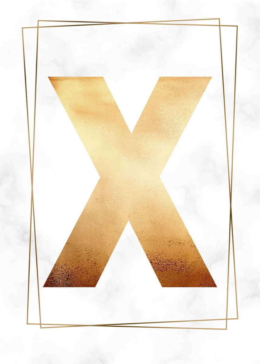 'LETTER X' Poster, picture, metal print, paint by EKGH ArtStudio | Displate