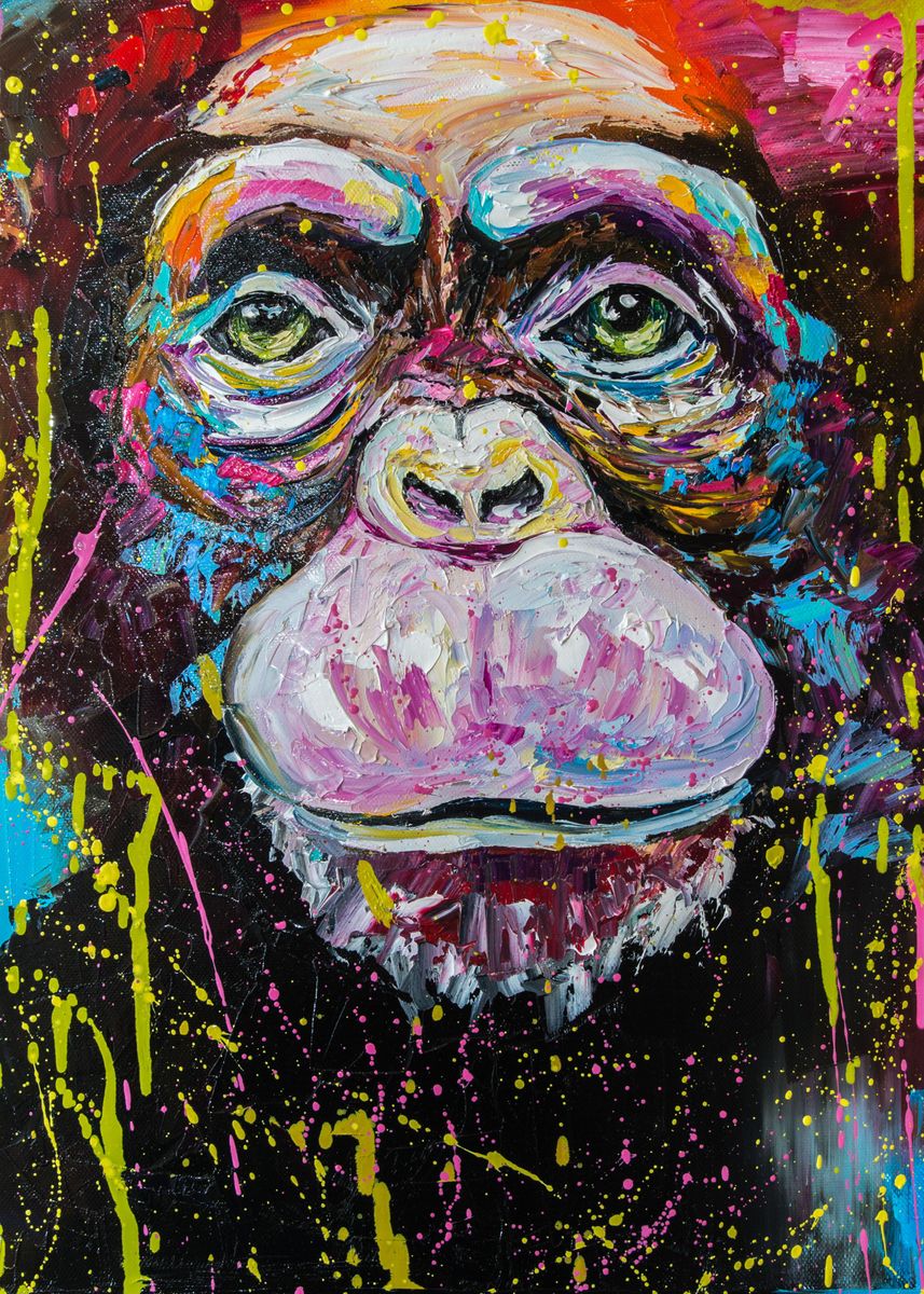 'I m chimp' Poster, picture, metal print, paint by Vladyslav Durniev ...