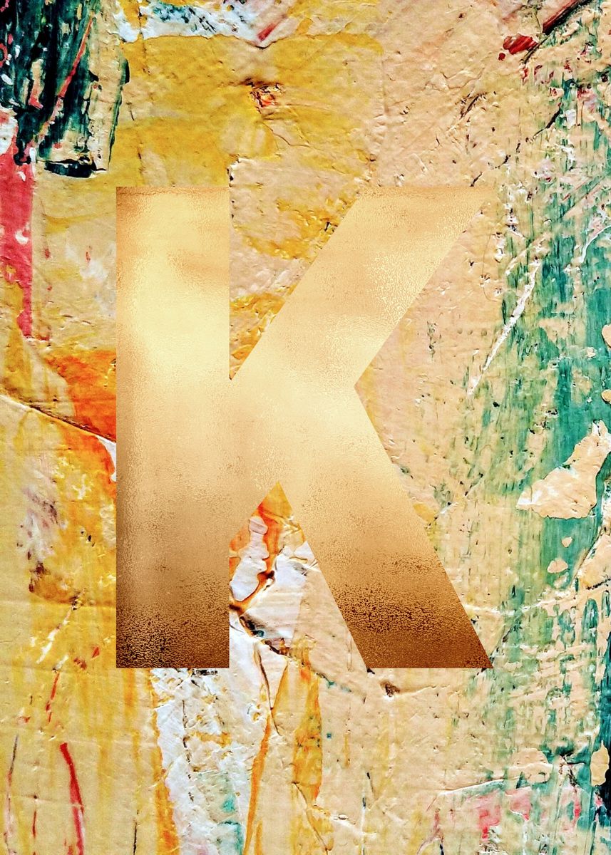 'LETTER K' Poster, picture, metal print, paint by EKGH ArtStudio | Displate
