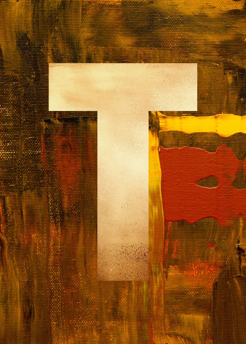 'LETTER T' Poster by EKGH ArtStudio | Displate