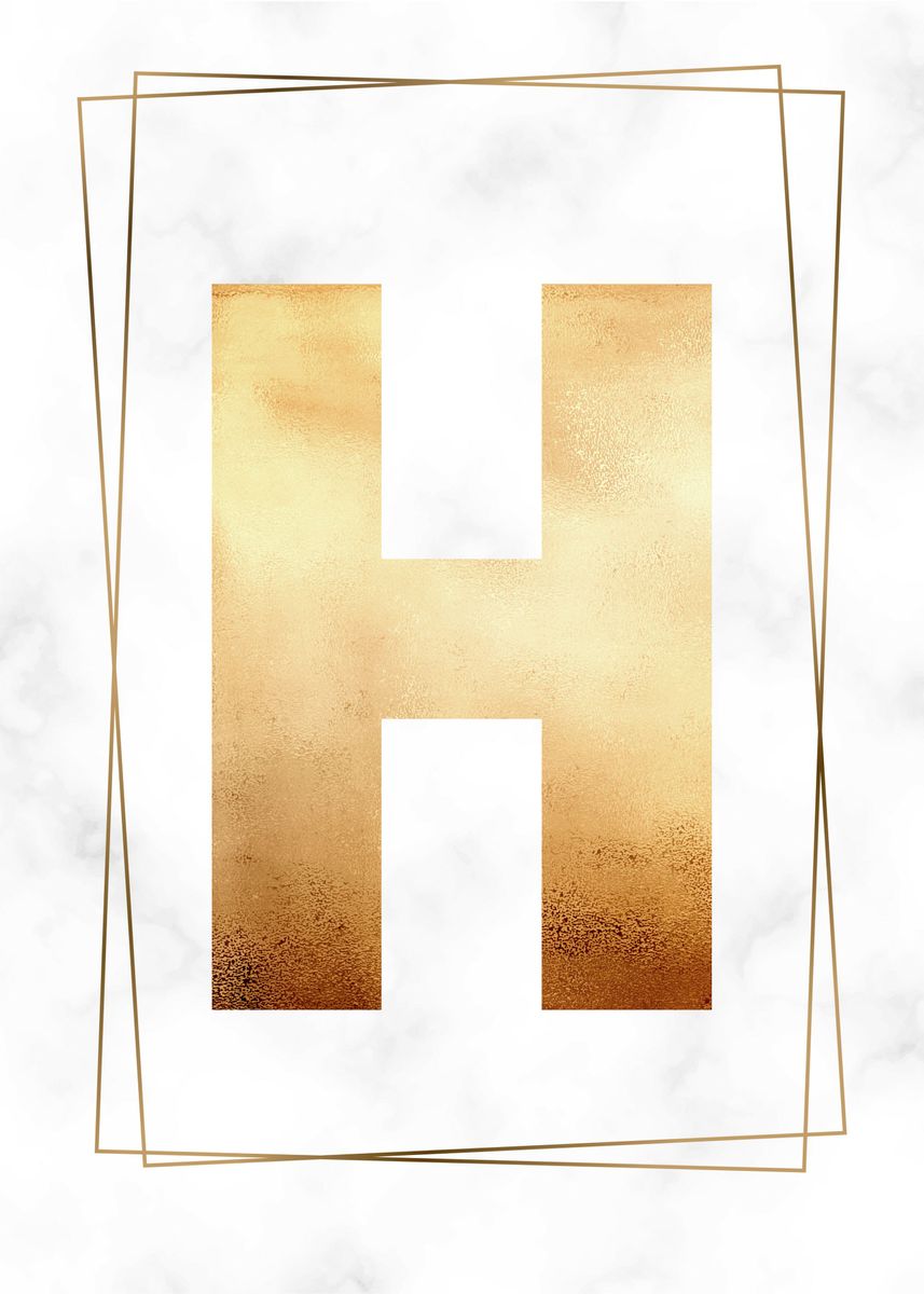 'LETTER H' Poster by EKGH ArtStudio | Displate