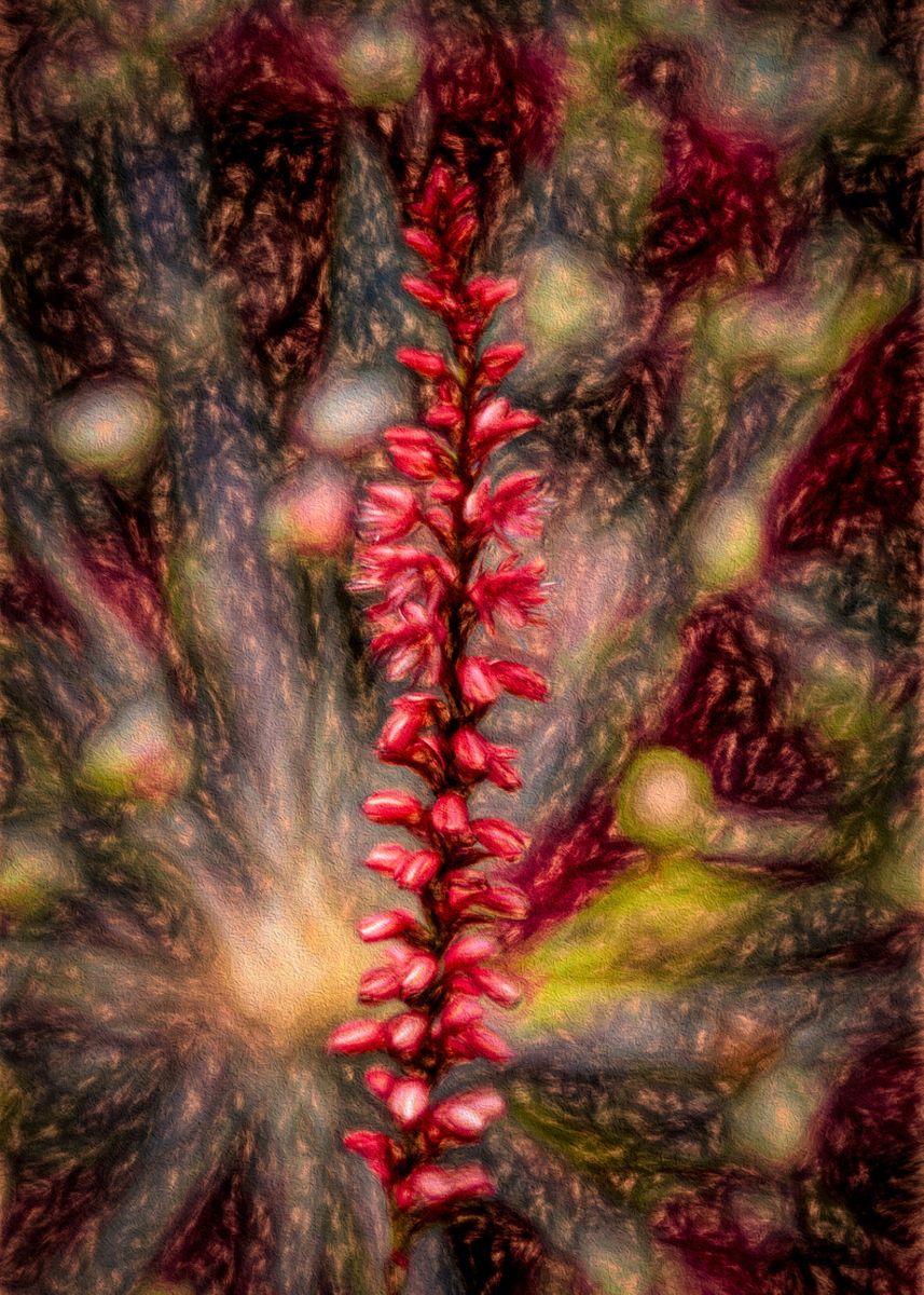 'Tall Red Flower' Poster, picture, metal print, paint by Joyce Steele ...