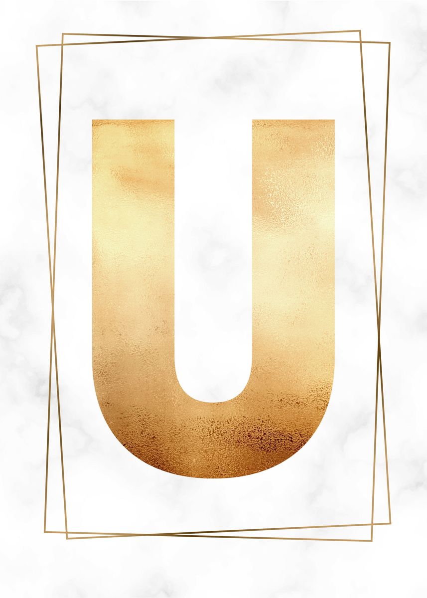 'LETTER U' Poster, picture, metal print, paint by EKGH ArtStudio | Displate