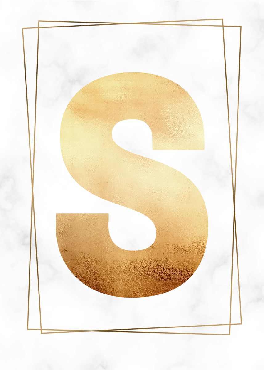 'LETTER S' Poster, picture, metal print, paint by EKGH ArtStudio | Displate