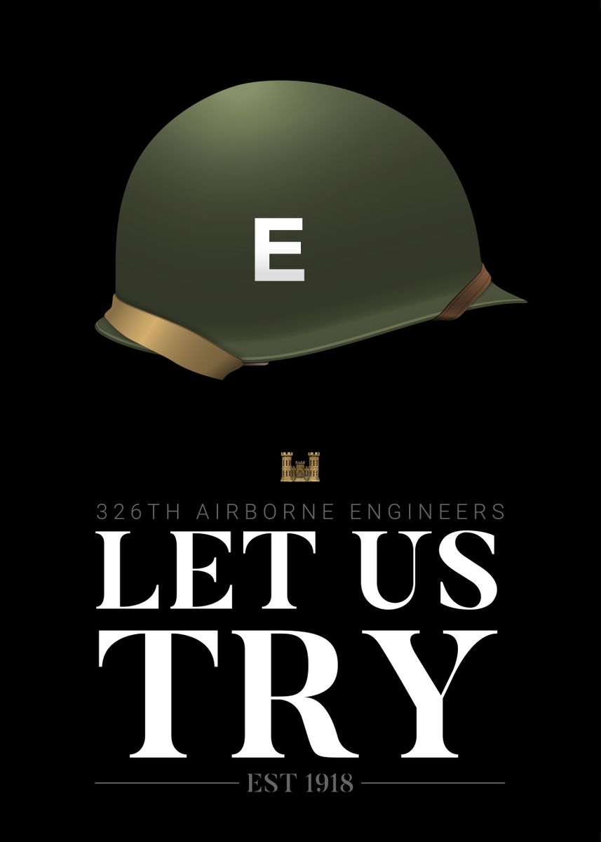 '326th Airborne Engineers' Poster, picture, metal print, paint by Mil ...