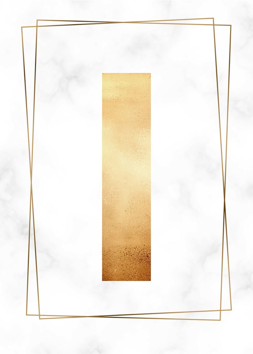 'LETTER I' Poster, picture, metal print, paint by EKGH ArtStudio | Displate