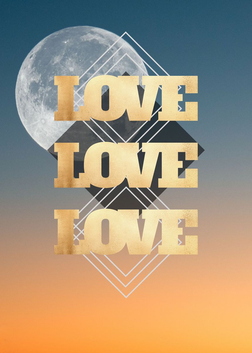 'ONLY LOVE 32' Poster, picture, metal print, paint by EKGH ArtStudio ...