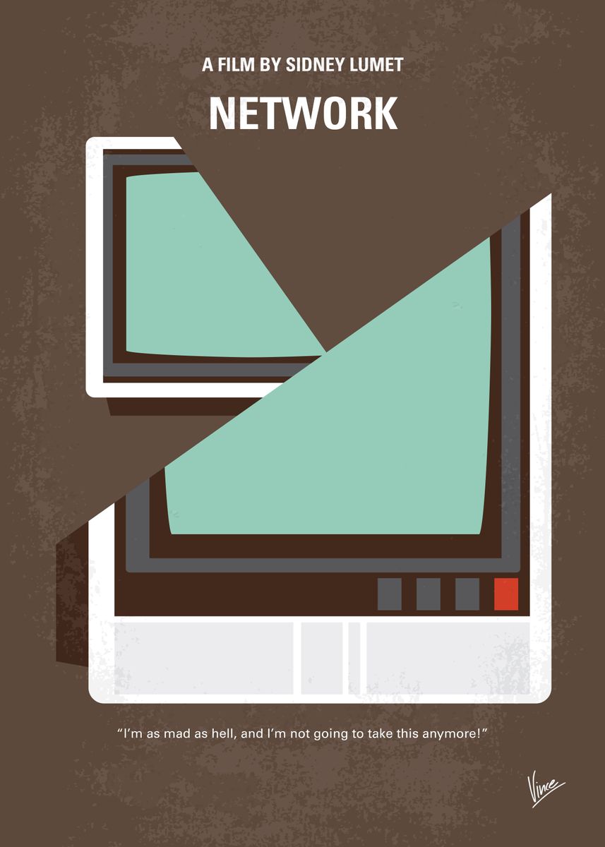 'No1021 My Network minimal ' Poster, picture, metal print, paint by ...