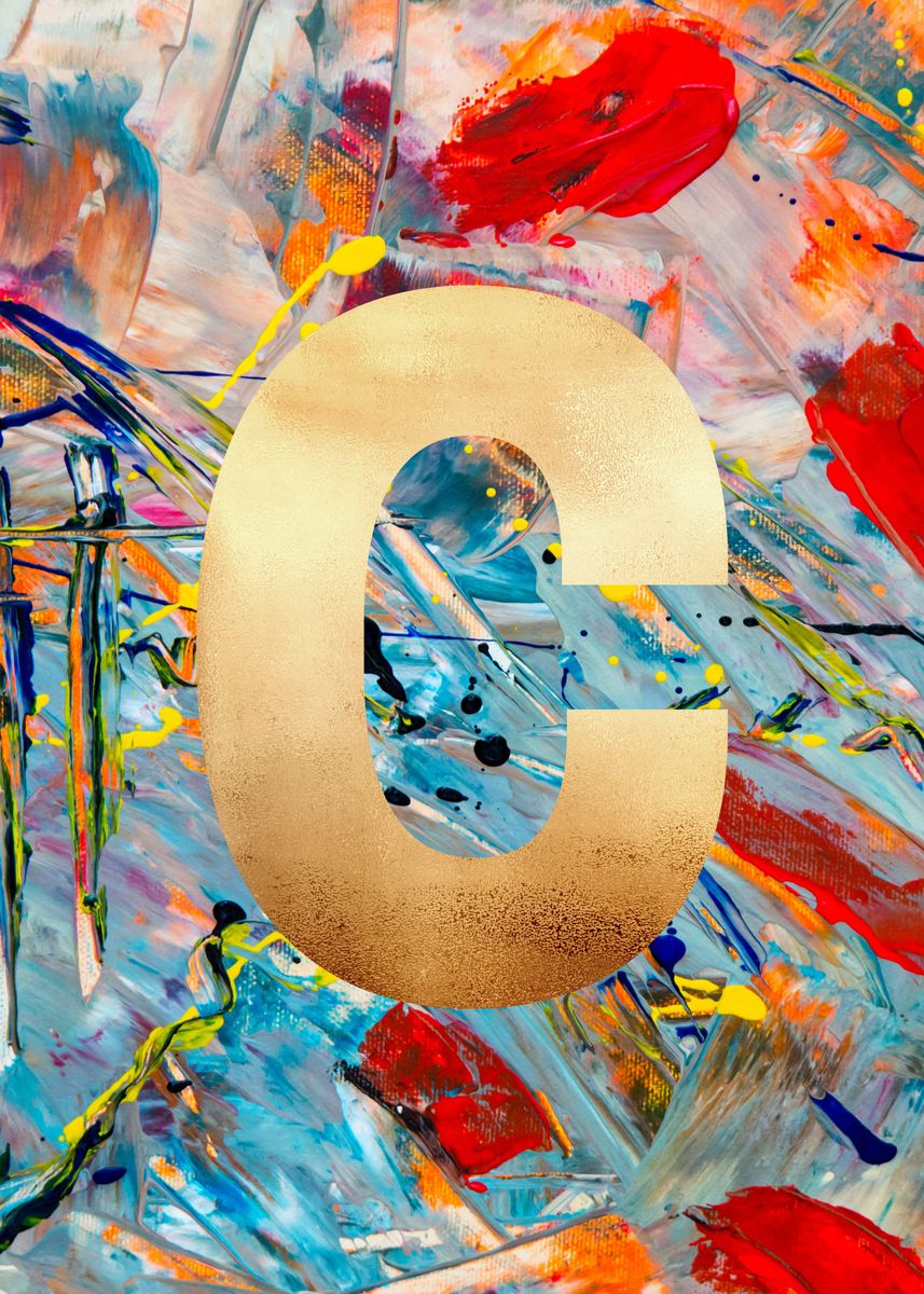 'LETTER C' Poster, picture, metal print, paint by EKGH ArtStudio | Displate