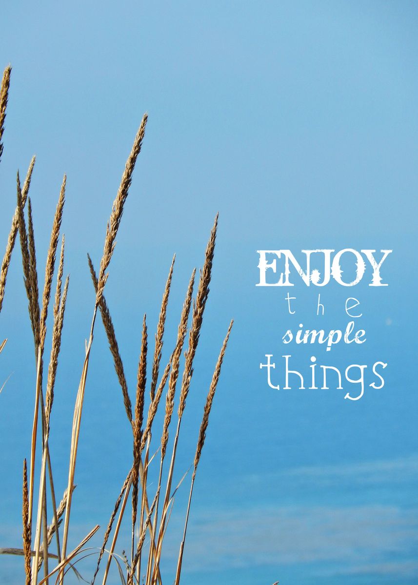 'Enjoy the Simple Things' Poster by Annie Wiorek | Displate
