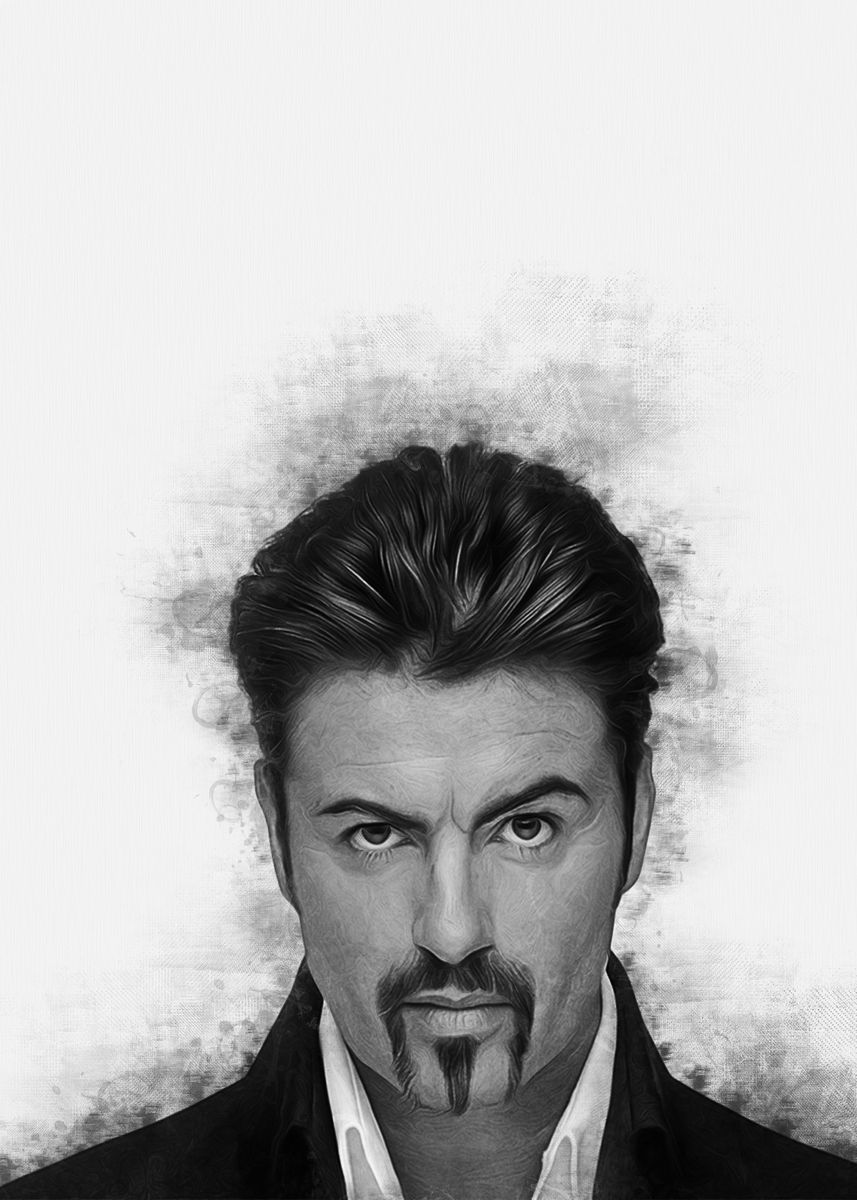 'George Michael' Poster, picture, metal print, paint by Ian Mitchell ...