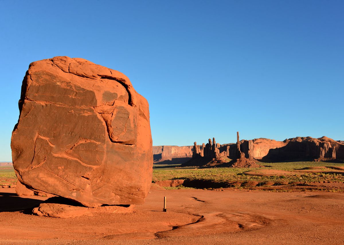 'The Cube Monument Valley' Poster by David Thompson | Displate