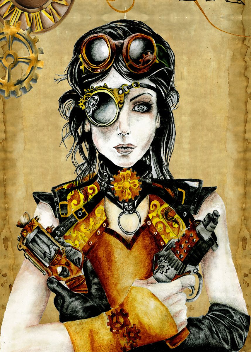 'Steampunk' Poster, picture, metal print, paint by Lauren van der Berg ...