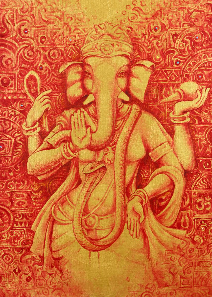 'Female Ganesha Vinyaki' Poster, picture, metal print, paint by Rachel ...