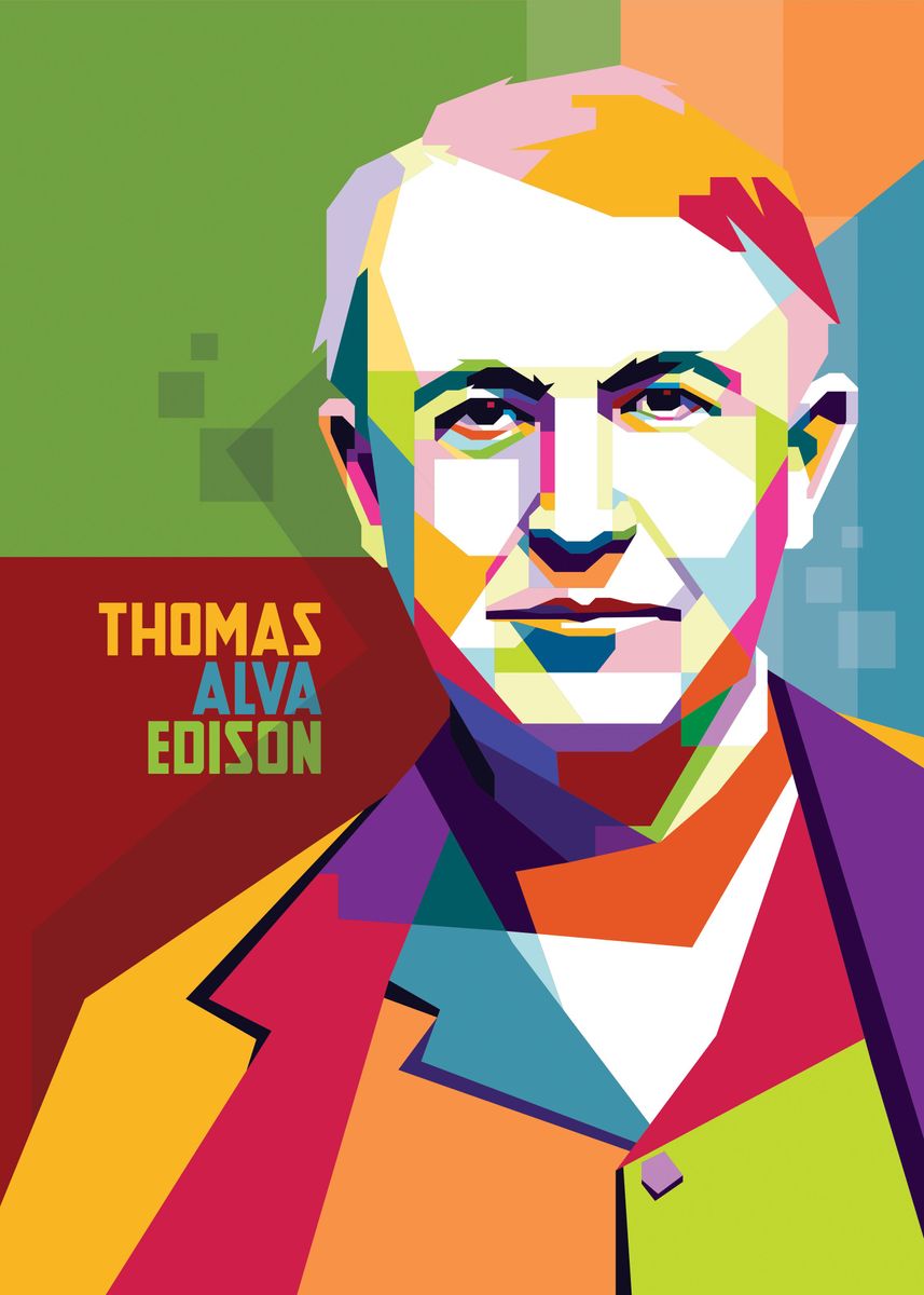 'Thomas Alva Edison' Poster by jaka juki | Displate