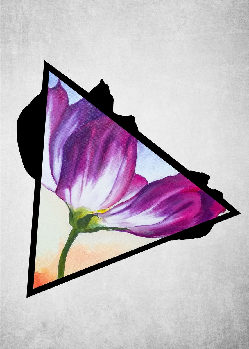 'Twisted Tulip Triangle' Poster, picture, metal print, paint by Kaisa ...