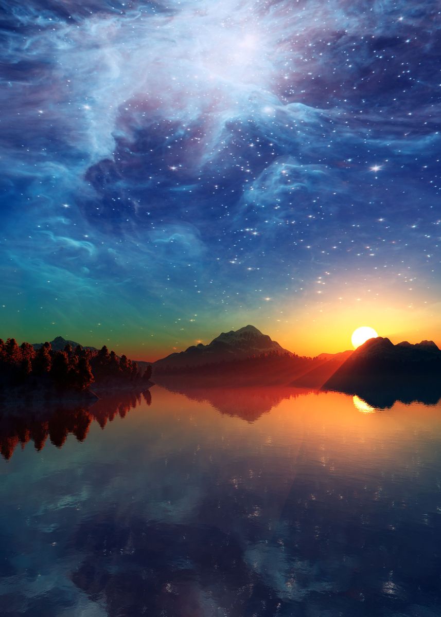 'Sunset Sky' Poster by 21 MXM | Displate