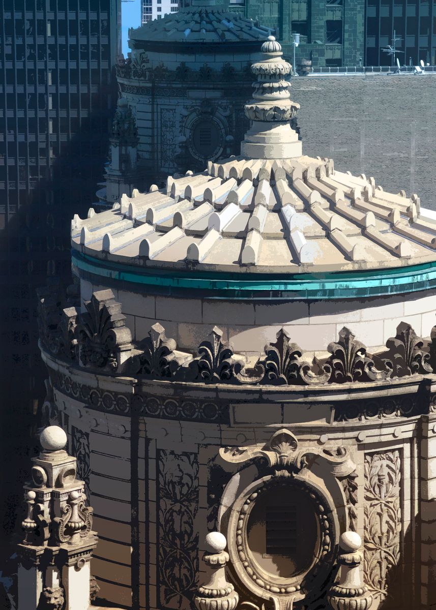 'Jewelers Building Chicago' Poster, picture, metal print, paint by greg ...