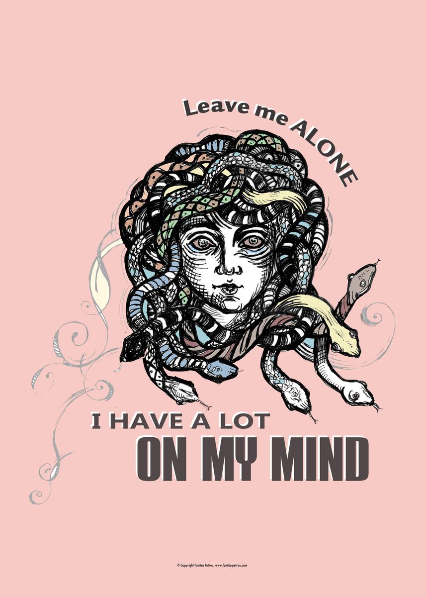 'Leave me Alone' Poster, picture, metal print, paint by Fanitsa | Displate