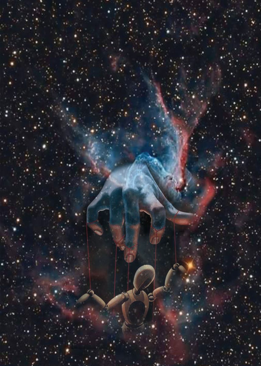 'Puppet Universe Star Space' Poster, picture, metal print, paint by ...