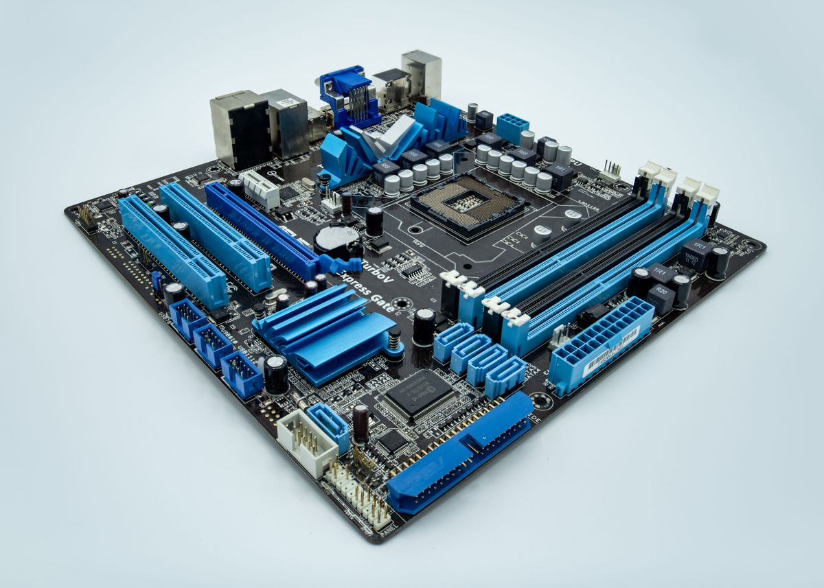 'Blue Mainboard' Poster by Alex Hiemstra | Displate