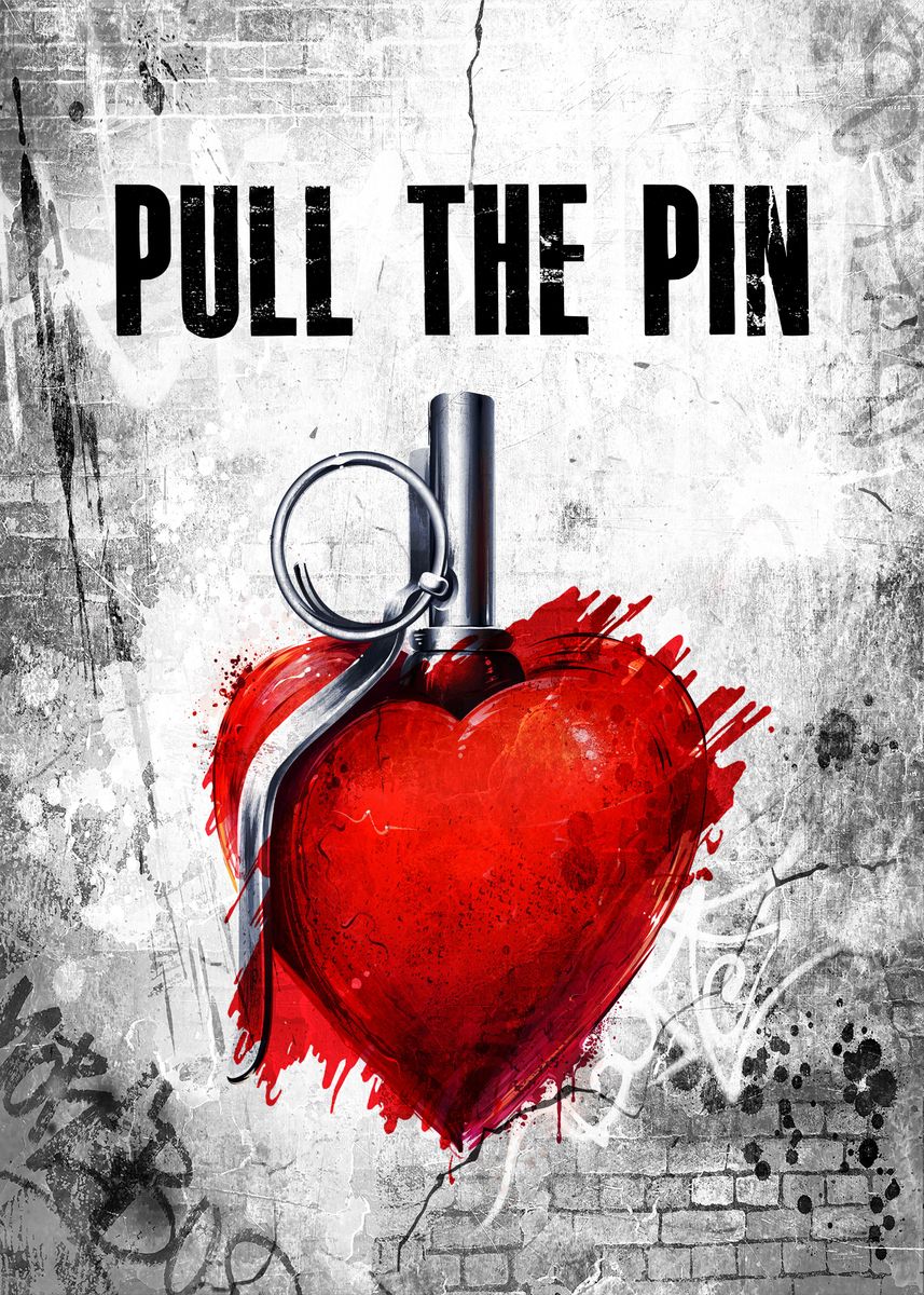 'Pull The Pin' Poster, picture, metal print, paint by David Drake ...