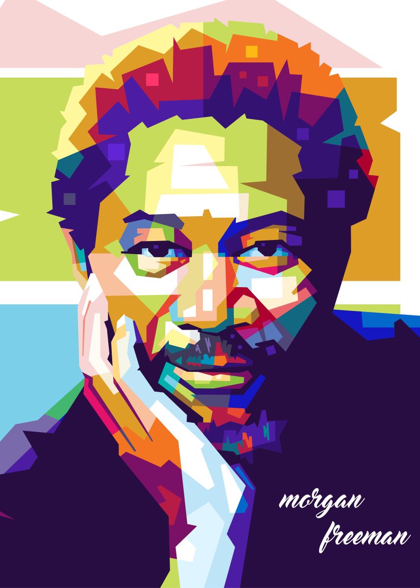 'Morgan Freeman' Poster, picture, metal print, paint by Martinus bagas ...