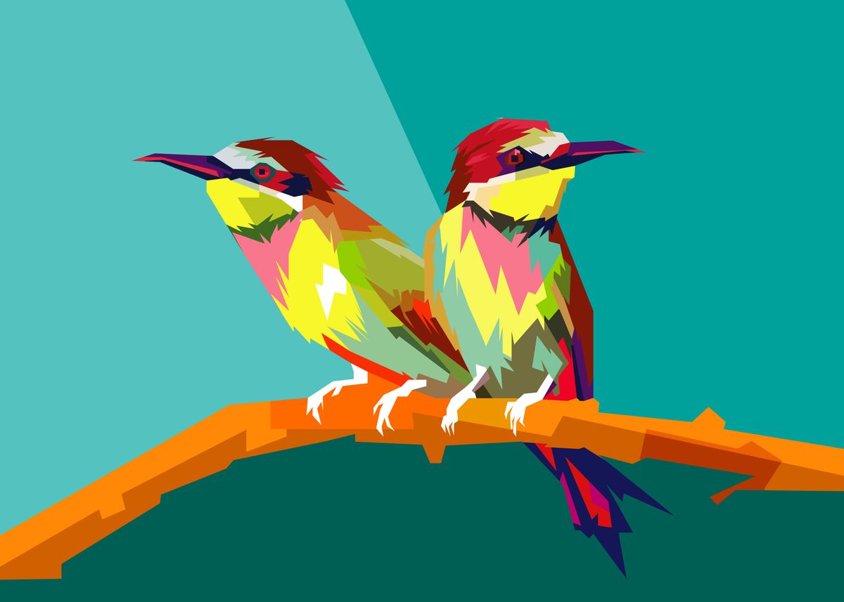 'Bird Pop Art' Poster by Fajarief | Displate