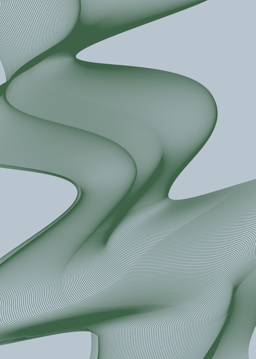 'Green wave' Poster, picture, metal print, paint by Bianca Wisseloo ...