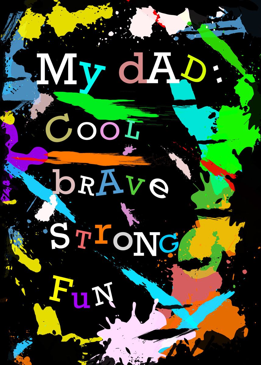 'My Cool Dad' Poster by Overstyle Designs | Displate