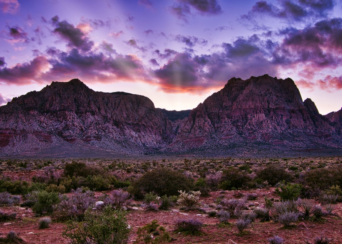 'Red Rock Peaks' Poster by Matthew Welborn | Displate