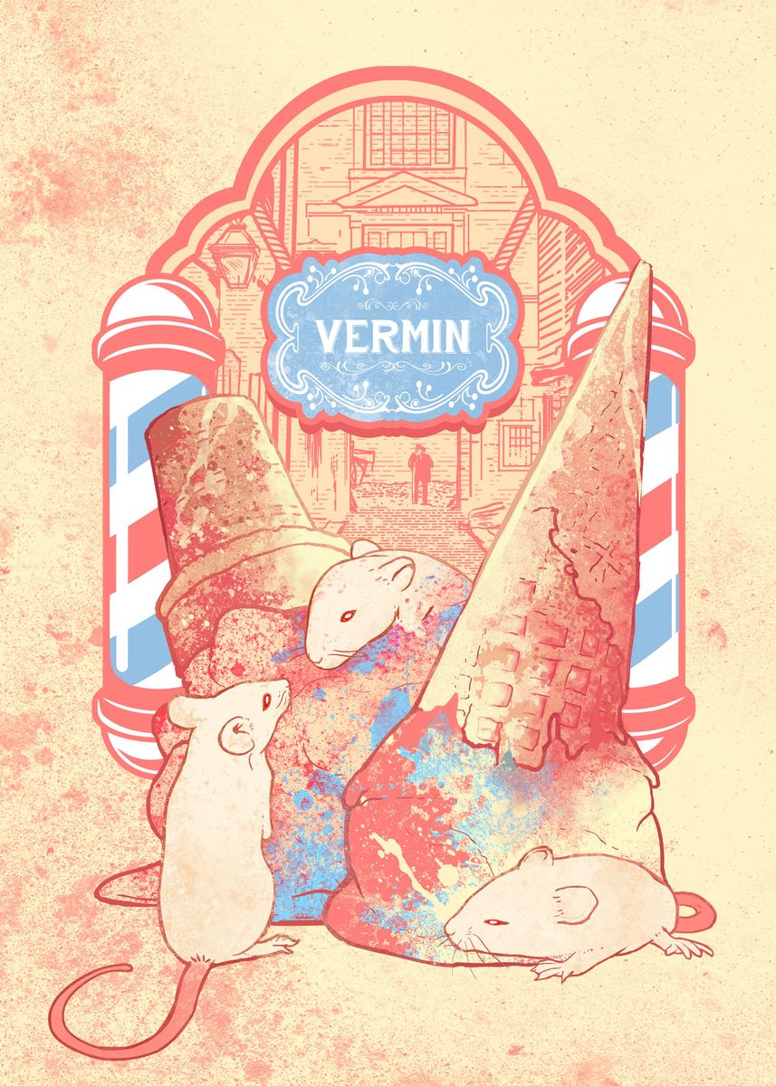 'Sweet Vermin' Poster, picture, metal print, paint by Brezs | Displate