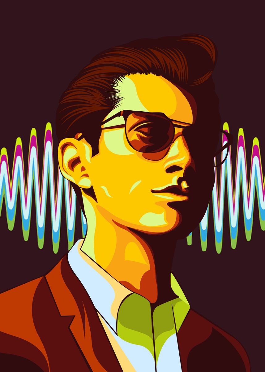 'ALEX TURNER' Poster, picture, metal print, paint by Freza Lucky | Displate