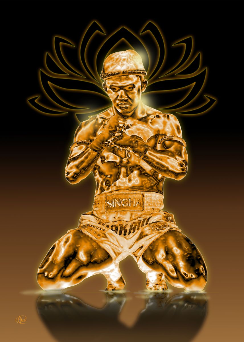 'Buakaw' Poster, picture, metal print, paint by Hay Rouleaux | Displate