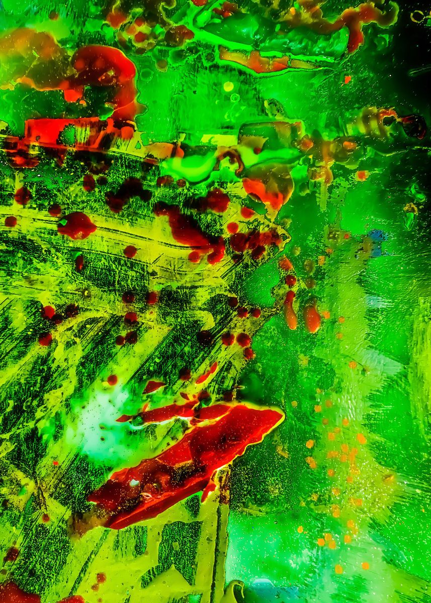 'Green to Red Machine Head' Poster, picture, metal print, paint by ...