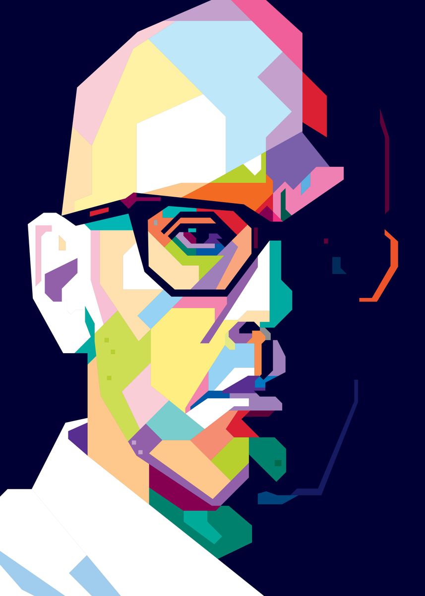 'Michael Stipe in WPAP ' Poster, picture, metal print, paint by difrats ...