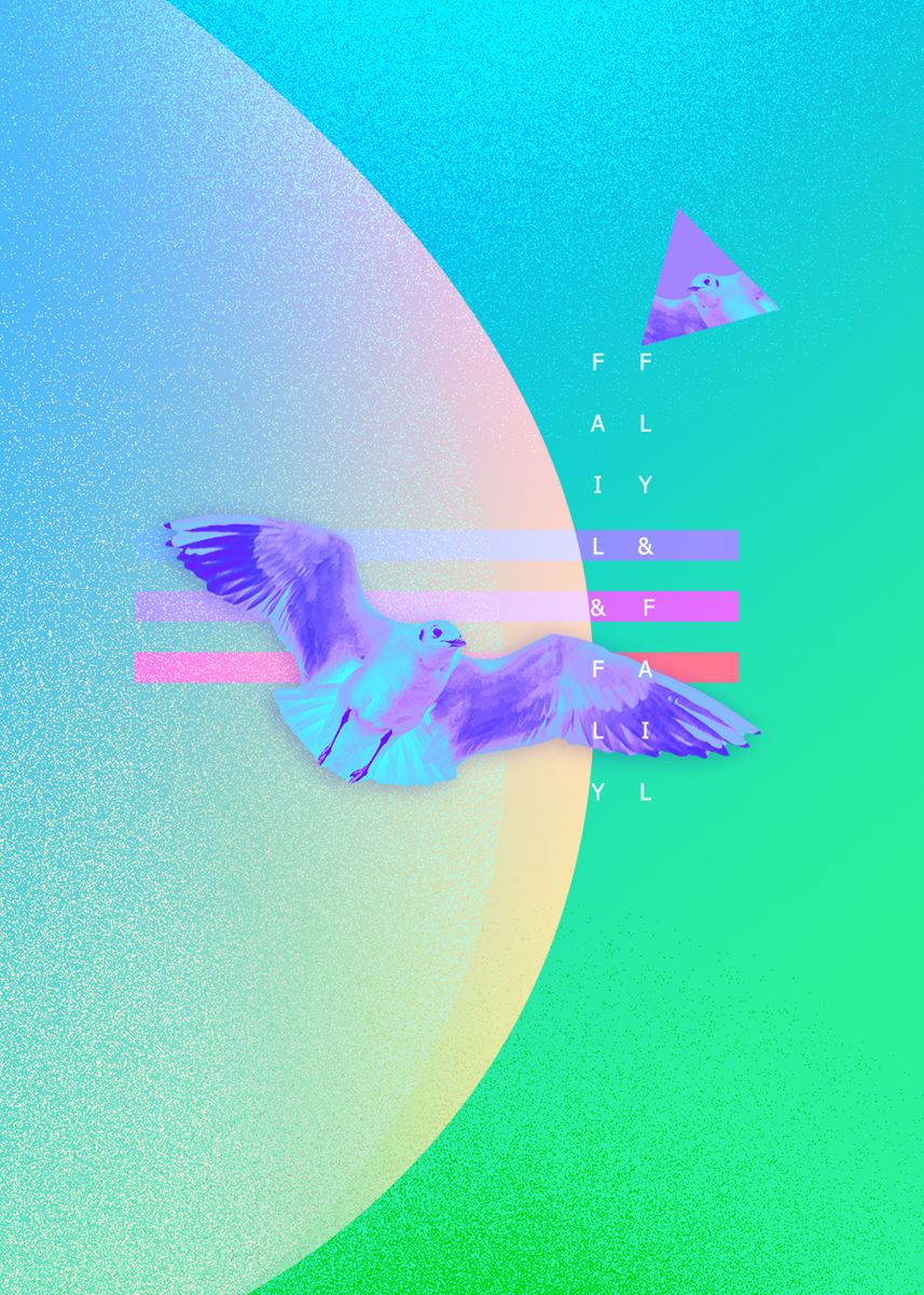 'fallen bird' Poster by Abdelrahman Khaled | Displate