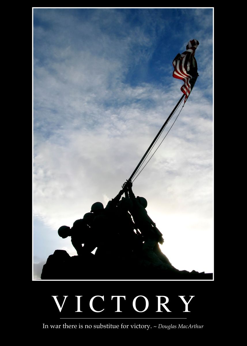 'Victory Motivational' Poster, picture, metal print, paint by Stocktrek ...
