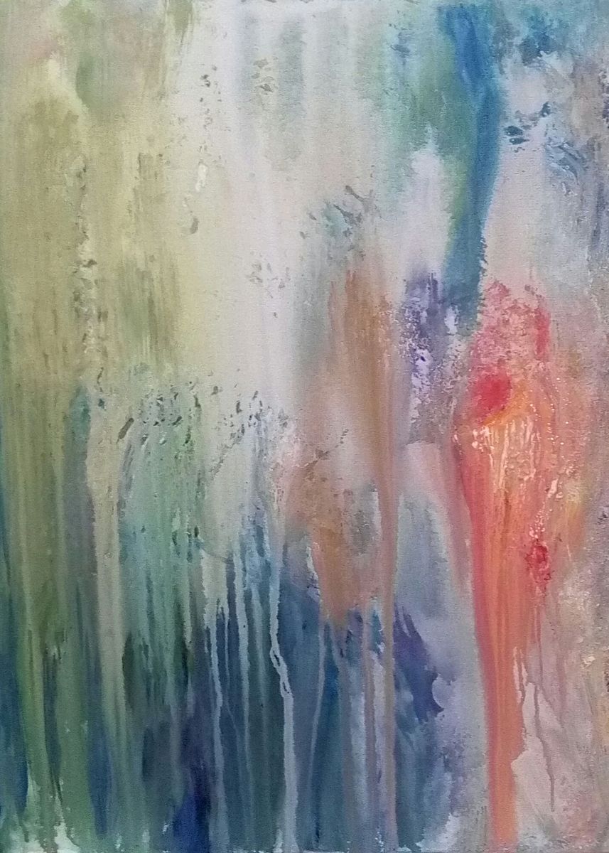 'Under the rain AbstractArt' Poster, picture, metal print, paint by ...