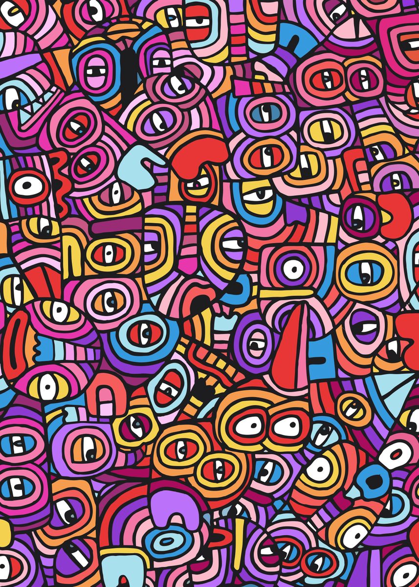 'Many Buzzy' Poster, picture, metal print, paint by Achsanul Hafizhi ...