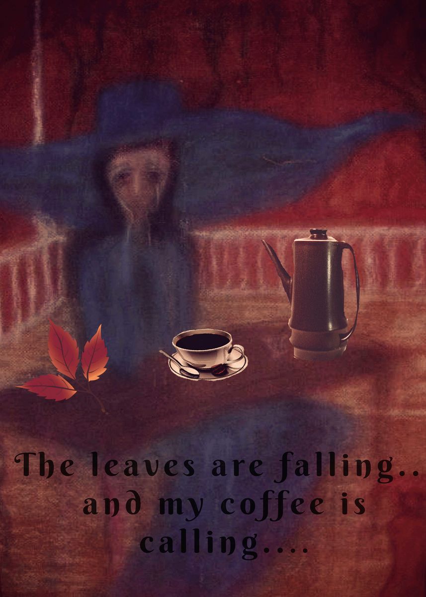 'Autumn Coffee' Poster, picture, metal print, paint by Alina Suleimen ...