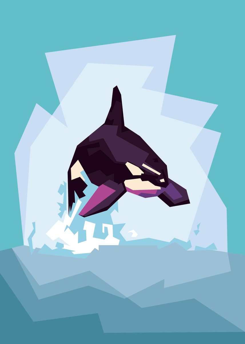 'Orca' Poster, picture, metal print, paint by Muhammad Asnan Hafidh ...