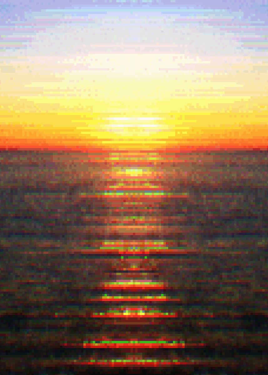 '16bit Sunset' Poster, picture, metal print, paint by Carlos Tato ...