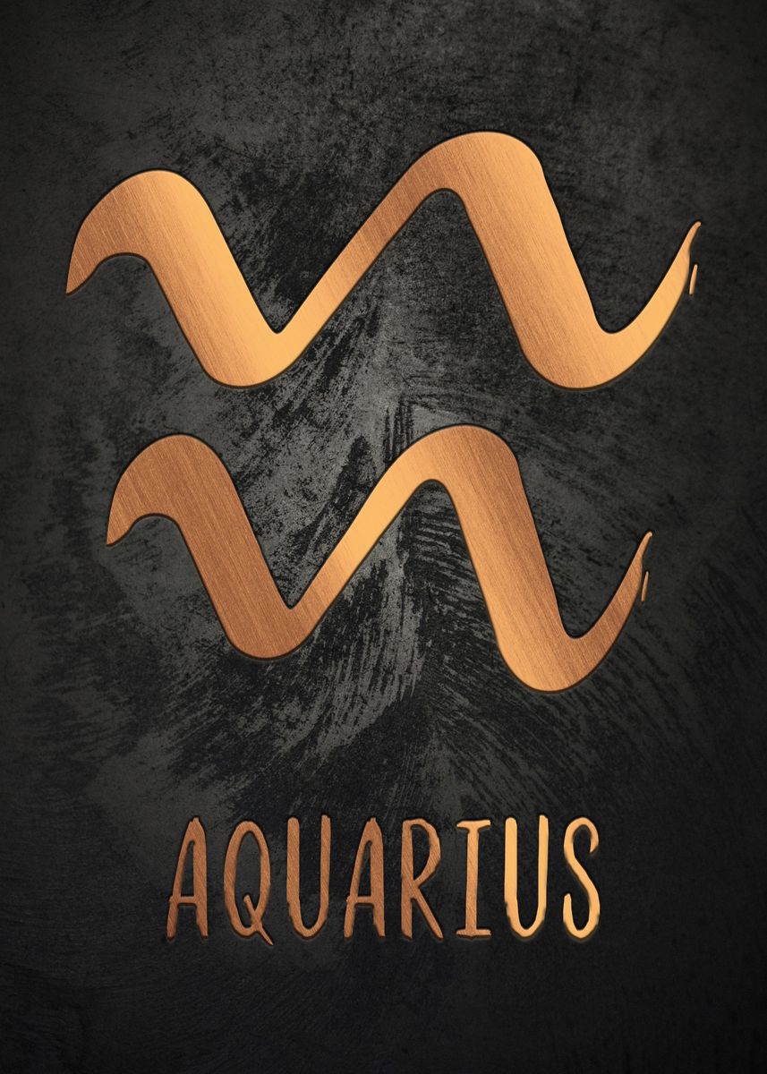 'Aquarius Zodiac Sign' Poster, picture, metal print, paint by Christian ...