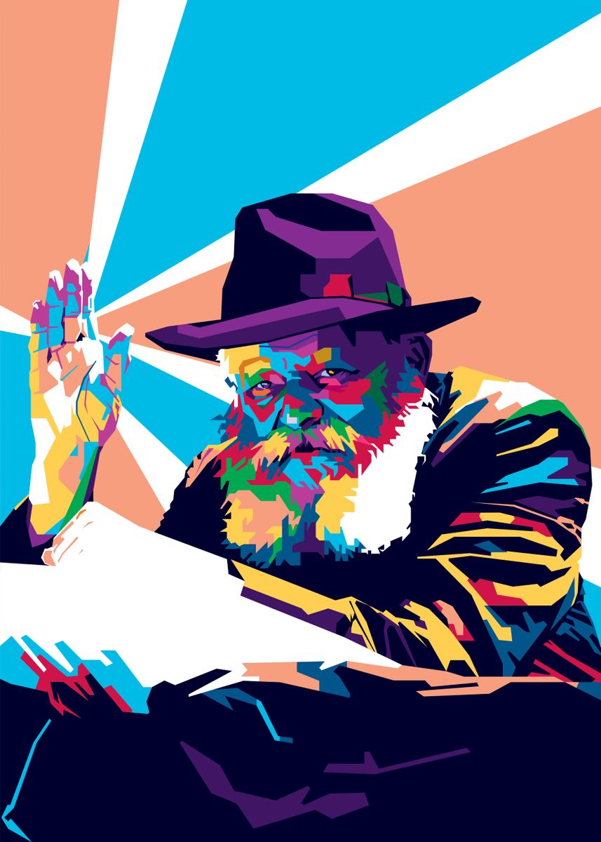 'The Lubavitcher Rebbe' Poster, picture, metal print, paint by ...